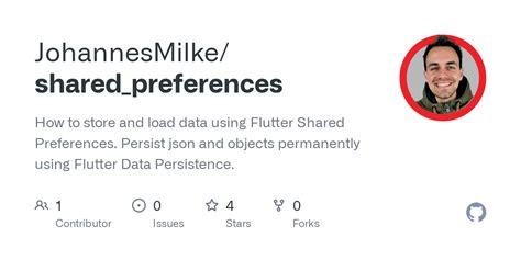 Github Johannesmilkesharedpreferences How To Store And Load Data Using Flutter Shared