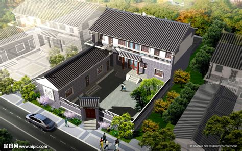 农家院效果图设计图 3D作品 3D设计 设计图库 昵图网