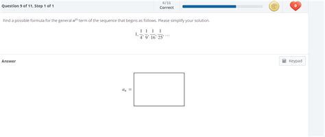 Solved Question 9 Of 11 Step 1 Of 1 6 11 Correct 0 Find A