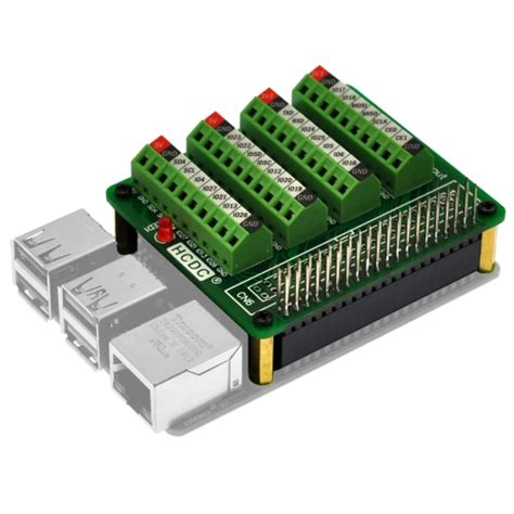 terminal block breakout module for raspberry pi pico din rail mount