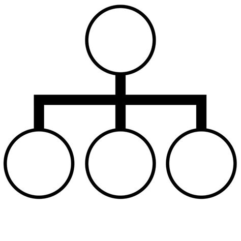 Abstract Illustration Of A Hierarchical Structure Represented By Interconnected Circles