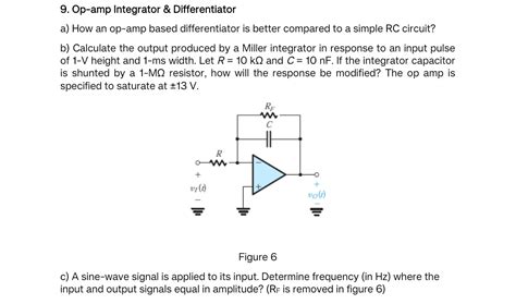 solved op amp integrator and differentiatora ﻿how an op amp