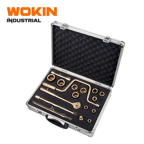 Non Sparking 17pcs 12dr Socket Set Industrial Wokin Tools