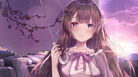 Обои обои красивая девушка аниме каштановые волосы платье 2560x1440 Qhd And Wqhd 16 9 от Bradeya