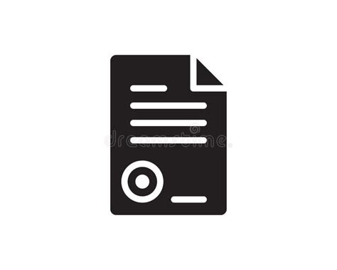 Note Icon Vector Sign Paper Message Or Document Page Stock Vector