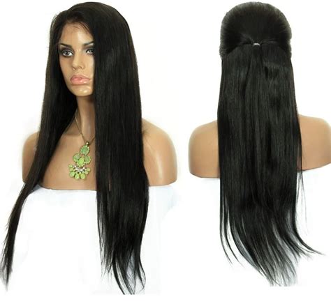 Brazilian Virgin Hair Straight Full Lace Human Hair Wigs For Black