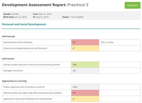 Pearson Framework Assessment Tool
