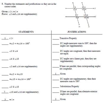 Parallel Line Proofs Geometry By Dana Harrington TpT
