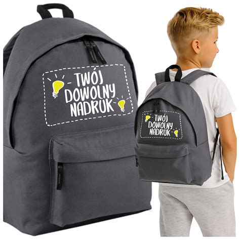 Plecak Do SzkoŁy Z Twoim Dowolnym Nadrukiem Napisem GrafikĄ ZdjĘciem