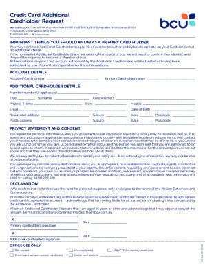 Fillable Online Additional Cardholder Application Form CIBC FirstCaribbean Fax Email Print