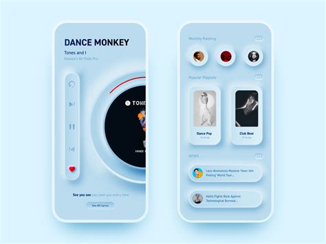 Neumorphic Music App By Kazuya Horikirikawa On Dribbble