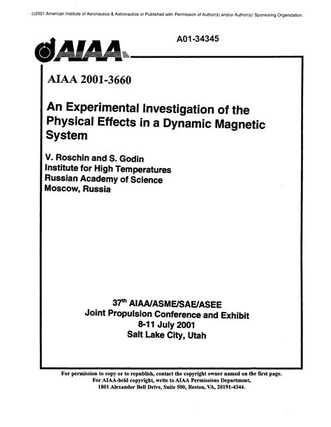 An Experimental Investigation Of The Physical Effectspdf Docdroid