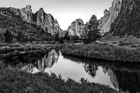 Black And White Image Of Smith Rock State Park Oregon Smithsonian
