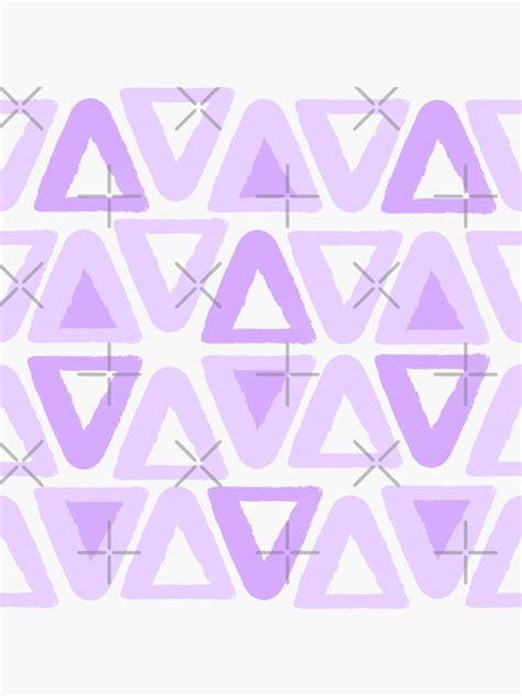 Purple Triange Tile Retro Pattern Design Sticker For Sale By Kivavia