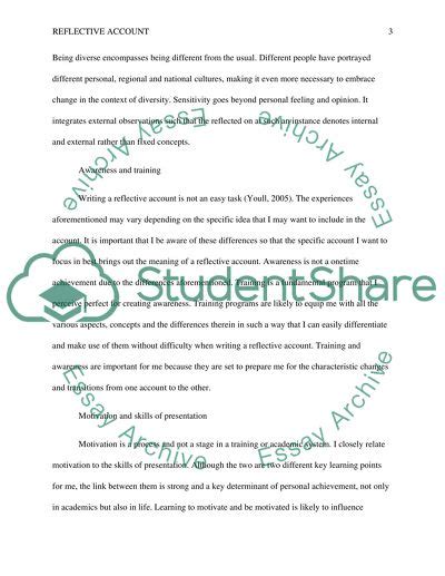 How Will I Write Reflective Account Assignment Example Topics And Well Written Essays Words