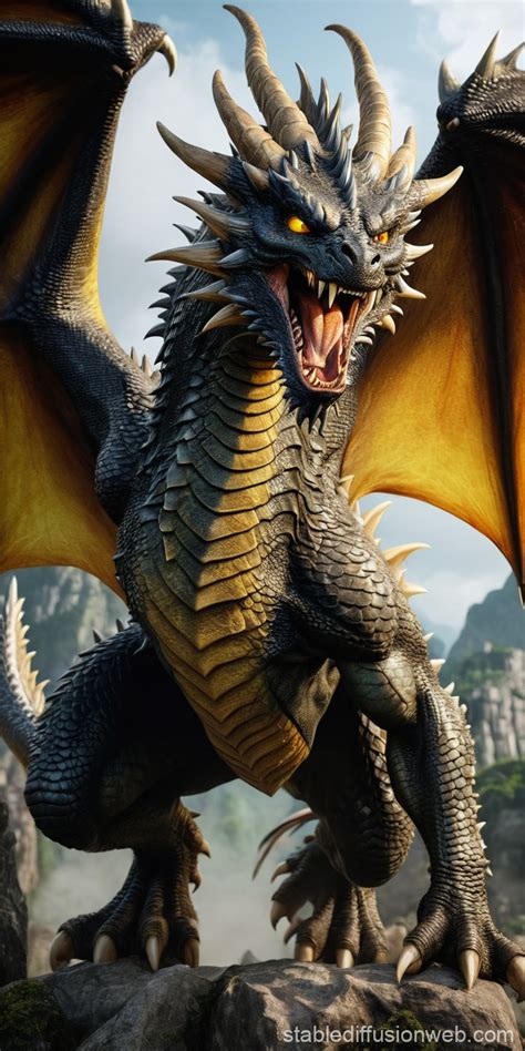 Realistic Dragon Imagery Prompts Stable Diffusion Online