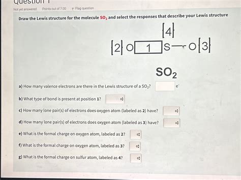 Solved Draw The Lewis Structure For The Molecule SO And Chegg Com