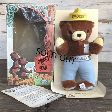 60s Vintage Ideal Smokey The Bear 12 Plush Doll With Box J843