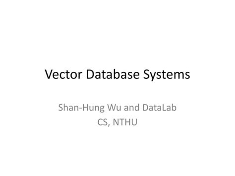 Vector Database Systems Basic Essentials Pdf