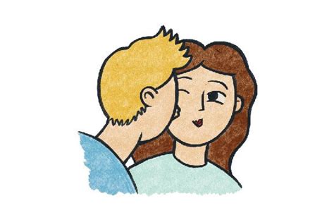 Cute Couple Kissing Svg Cut File By Creative Fabrica Crafts · Creative