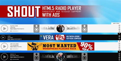 shout html5 radio player with ads plugin dokan wordpress