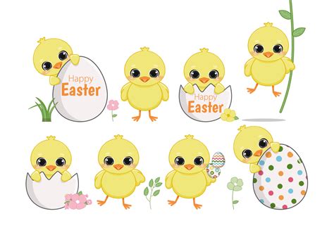Cute Easter Chick Cartoon
