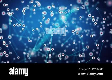 Plexus Particles Moving Lines And Dots Abstract Macro Background With