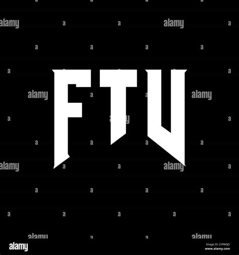 Ftv Letter Logo Design For Technology Company Ftv Logo Design Black And White Color Combination