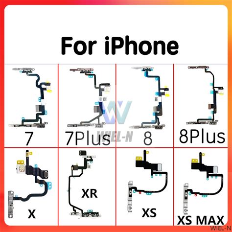 New Power Flex Cable For Iphone Plus X Xr Xs Max Mute Volume Switch On Off Button Key