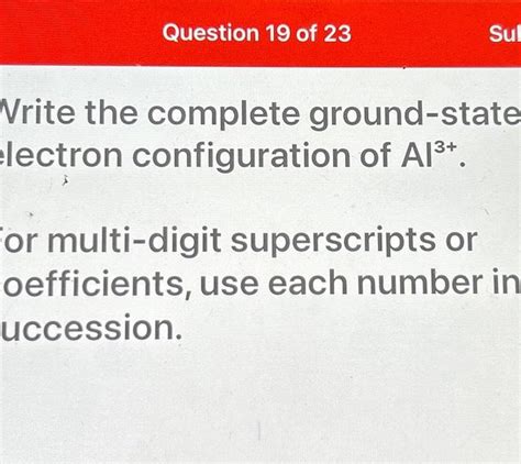 Solved Vrite The Complete Ground State Lectron Configuration