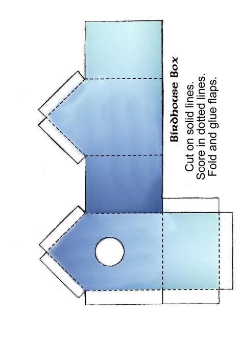 Paper Bird House Template