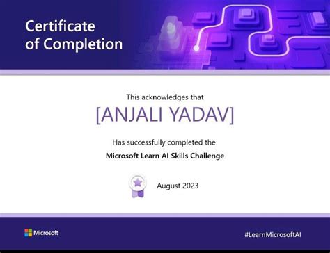Anjali Yadav On Linkedin Ai Microsoftlearn Achievementunlocked