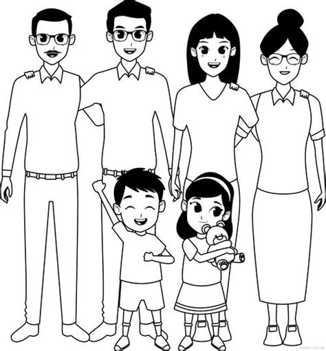 全家福简笔画图片新年简单（汇总16张） 简笔画图片大全