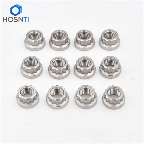 12 Point Titanium Nuts With 516 24 Thread Size Baoji Hosn Titanium