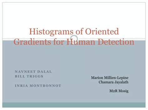 Ppt Histograms Of Oriented Gradients For Human Detection Powerpoint