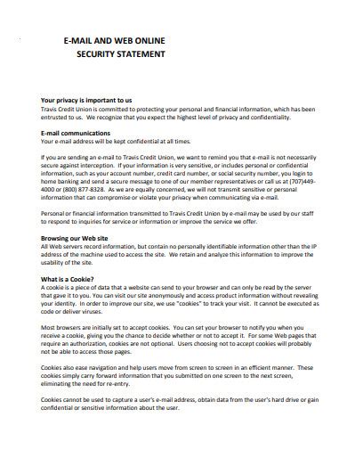 Free 10 Security Statement Templates In Pdf Ms Word