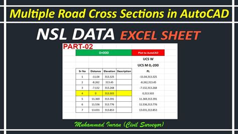 How To Draw Multiple Road Cross Section In Autocad Nsl Data And Ucs