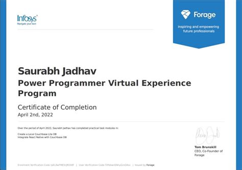 Saurabh Jadhav On Linkedin Completed Infosys Virtual Experience
