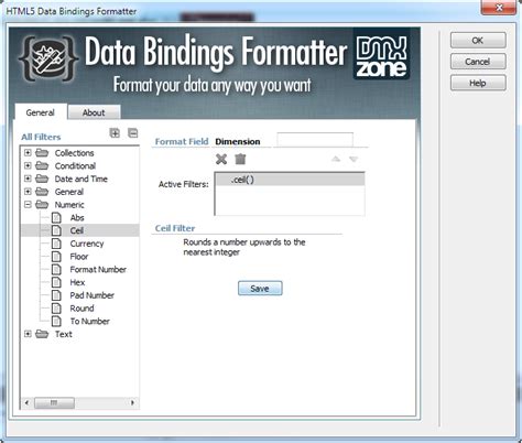 Date Time And Numeric Filters In Data Bindings Formatter Dmxzonecom