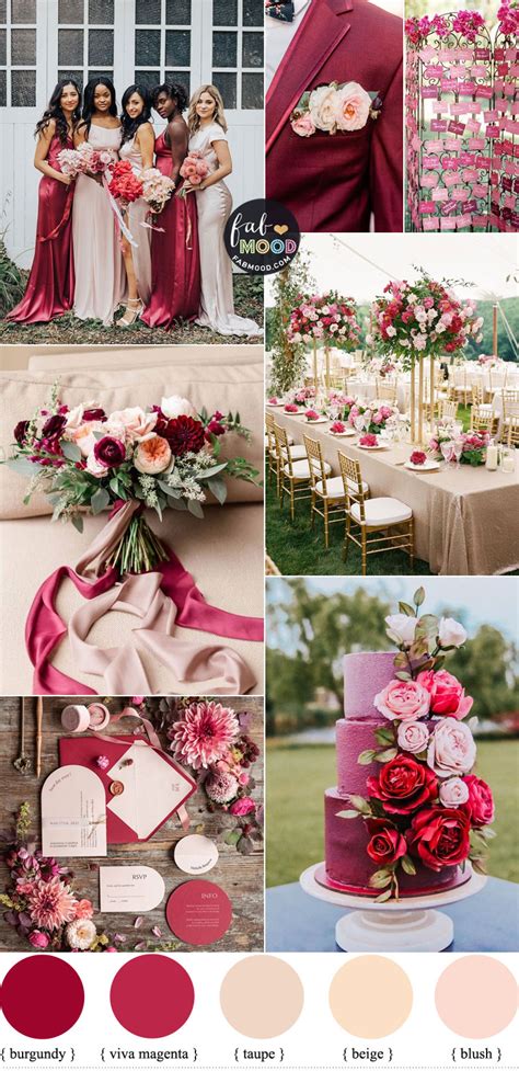 Magenta Inspired Weddings 36 Best Wedding Colors Popular Palettes