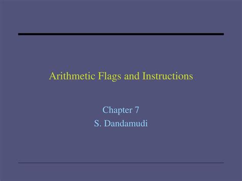 Ppt Arithmetic Flags And Instructions Powerpoint Presentation Free