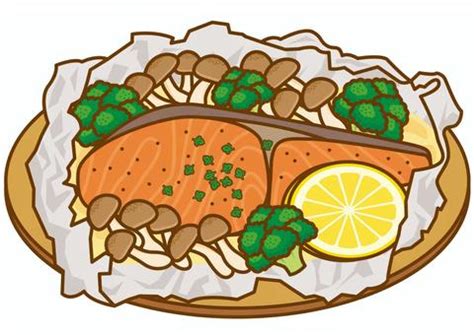 鮭のホイル焼きイラスト／無料イラストフリー素材なら「イラストac」