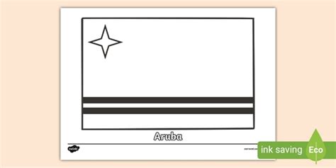 Free Aruba Flag Colouring Sheet Resources Twinkl