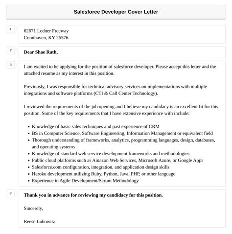 Salesforce Developer Cover Letter Velvet Jobs