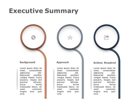 Free Executive Summary Slides 4 Pointer Powerpoint Template