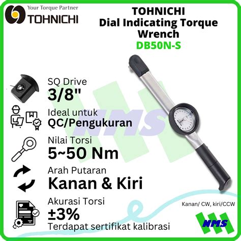 Jual Kunci Torsi Tohnichi Db50n S 5 50nm Dial Indicating Torque