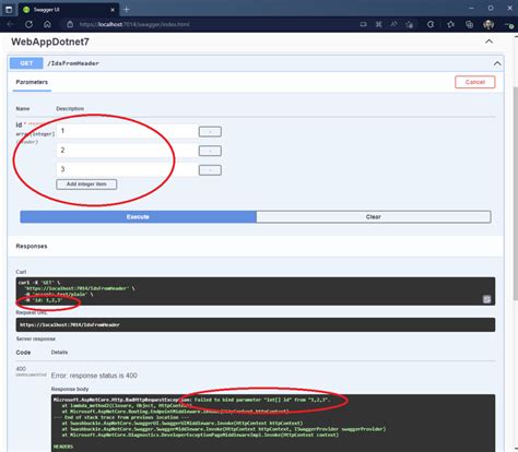 asp core 7 beware of the swagger bug when binding arrays in headers with minimal apis