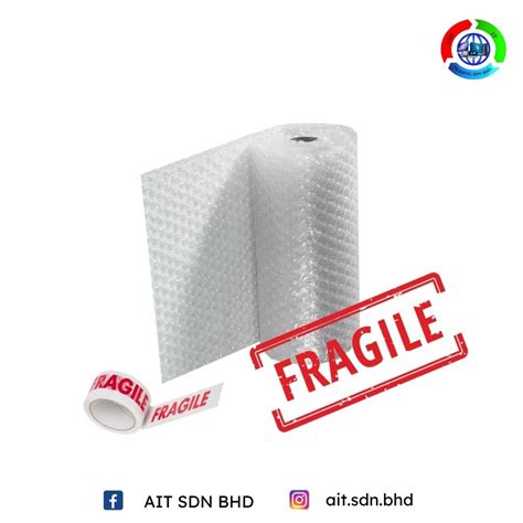 Double Wrapping Protection Bubble Wrap And Fragile Tape Shopee Malaysia