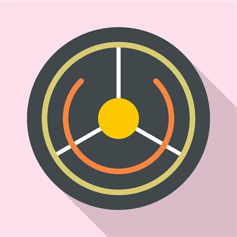 Icono de objetivo de objetivo futurista ilustración plana de icono de