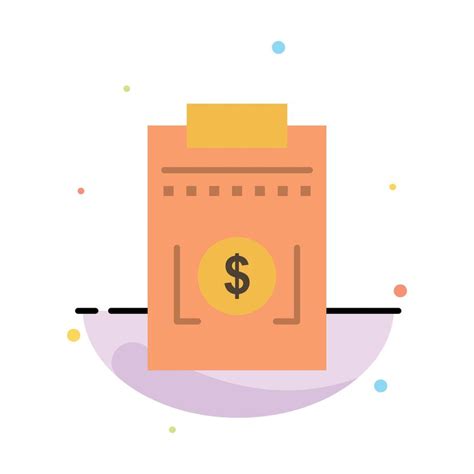 Expense Business Dollar Money Abstract Flat Color Icon Template